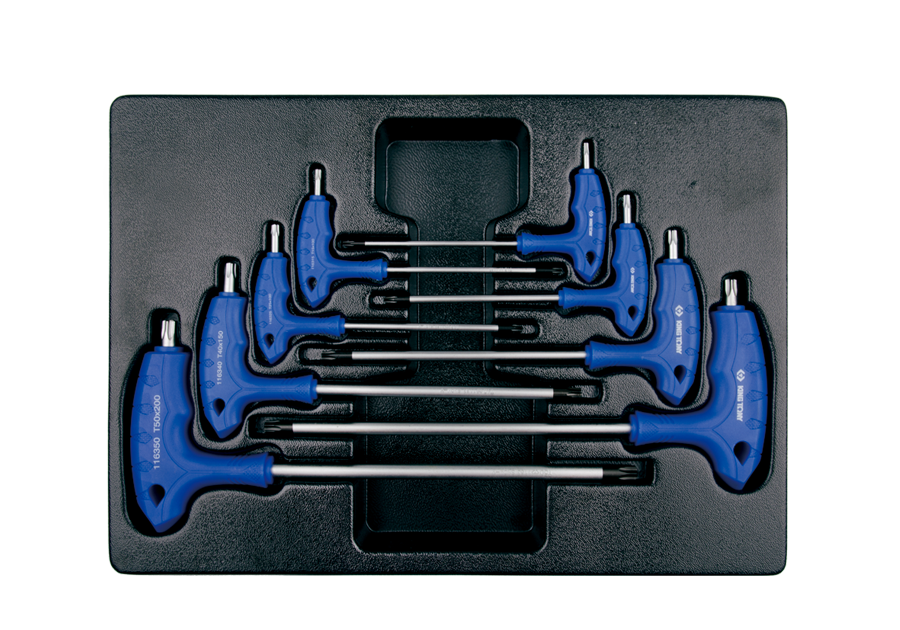 8 PC. L-HANDLE TORX HEX KEY SET FOR TOOL CHEST & TROLLEY